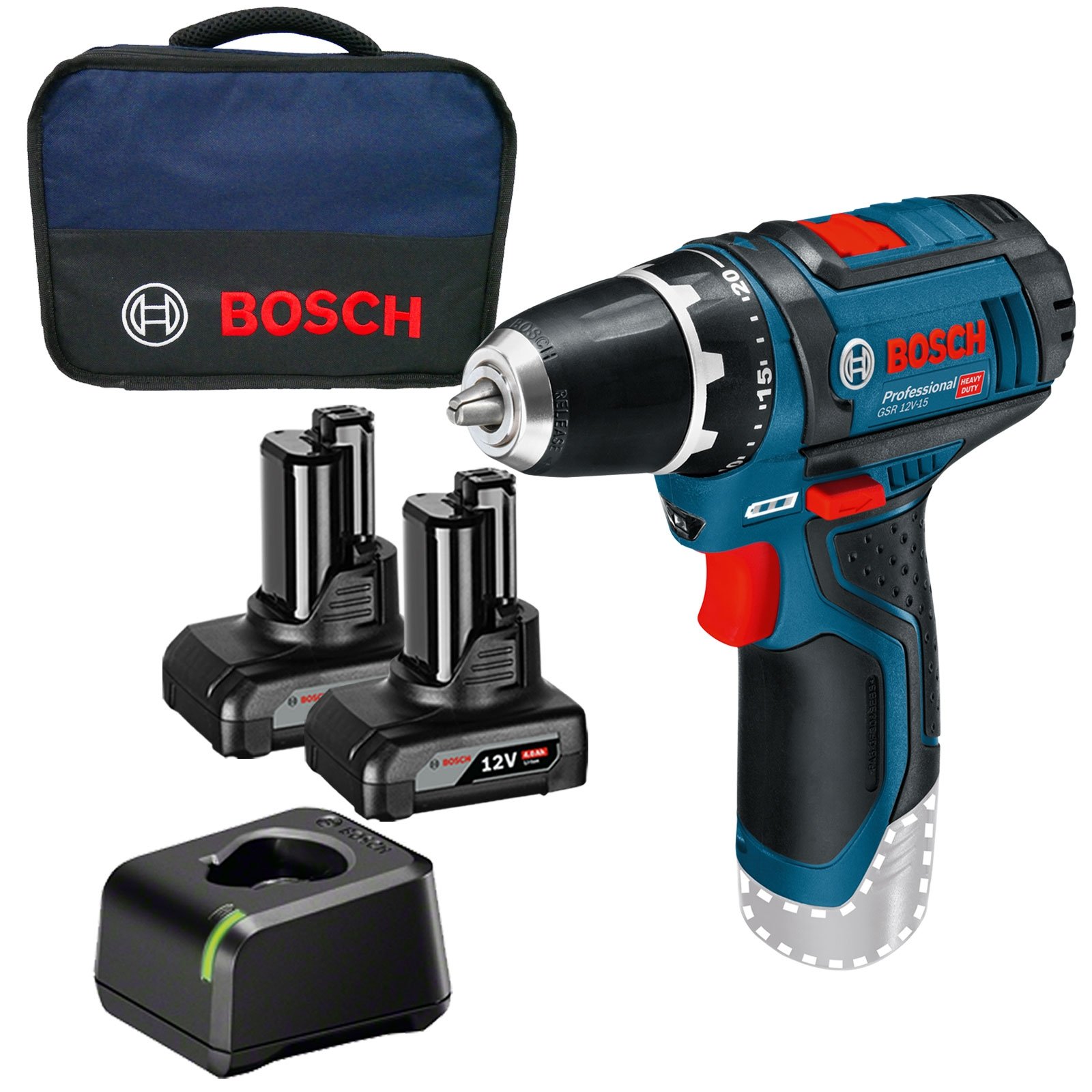Bosch Professional Akku-Bohrschrauber GSR 12V-15 - Preisvergleich
